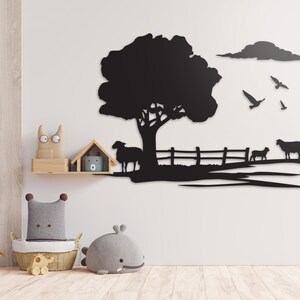 Acreage Scene Svg Bundle, Rural Country Life Svg, Sheep Ranch ...