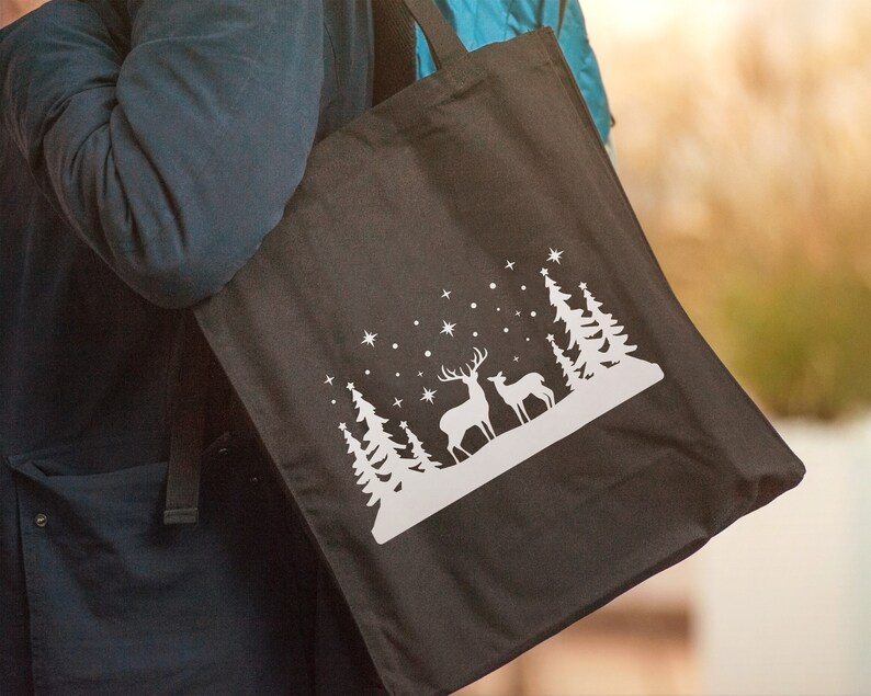 Winter Scene Svg Cut File Christmas Deer Svg for Cricut - Etsy