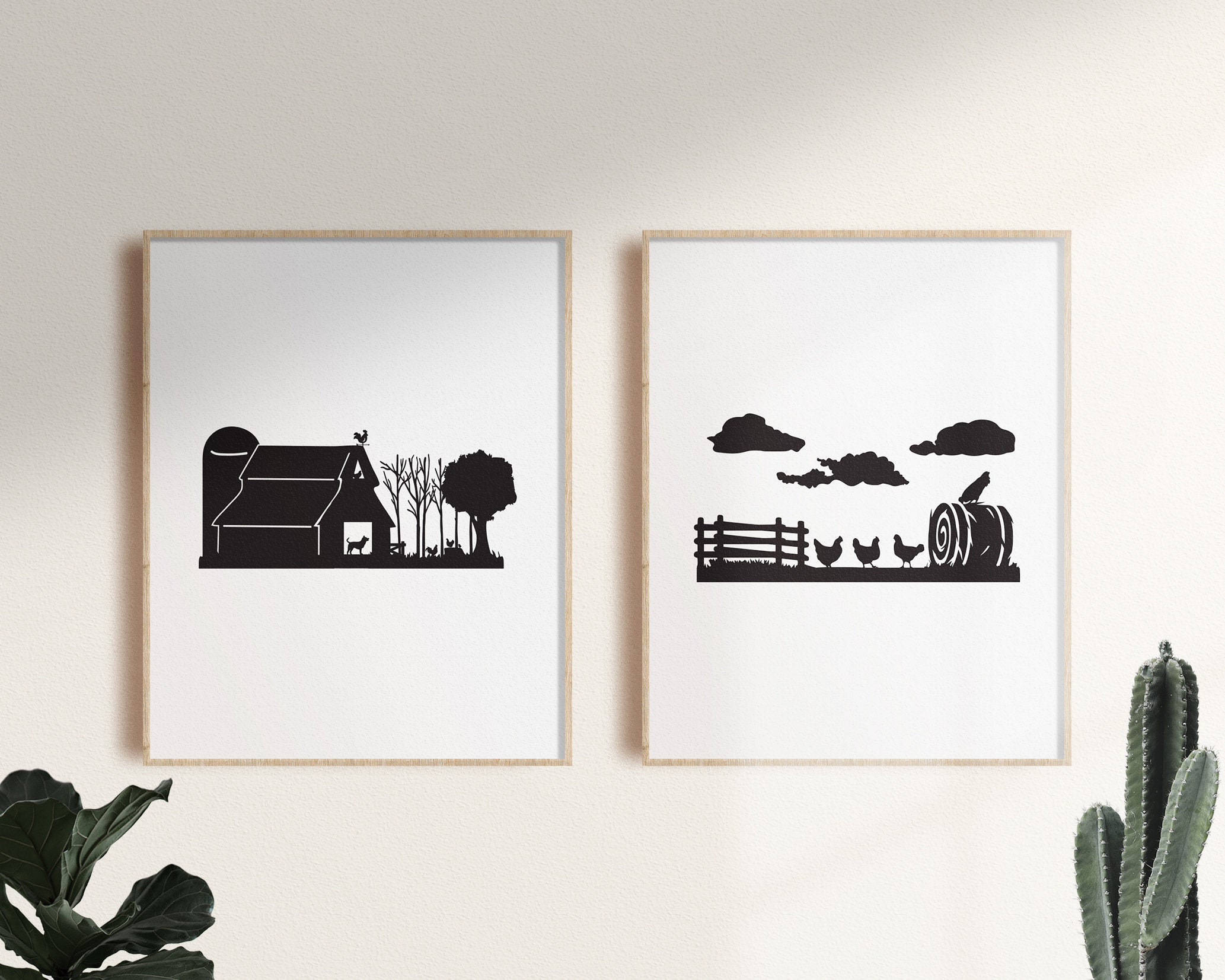 Farm Scene Svg Bundle Chicken Coop Svg Free Range Chicken - Etsy