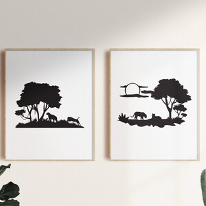 Jungle Cats Svg Bundle, Big Cat Silhouette, Jungle Animals Scene ...