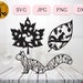 3 Autumn Squirrel SVG Falling Leaves Svg Squirrel | Etsy