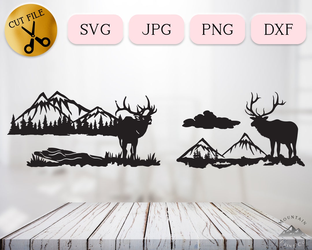 Mountain Elk SVG Bundle, Bugling Elk Cricut Vector, Forest Deer ...