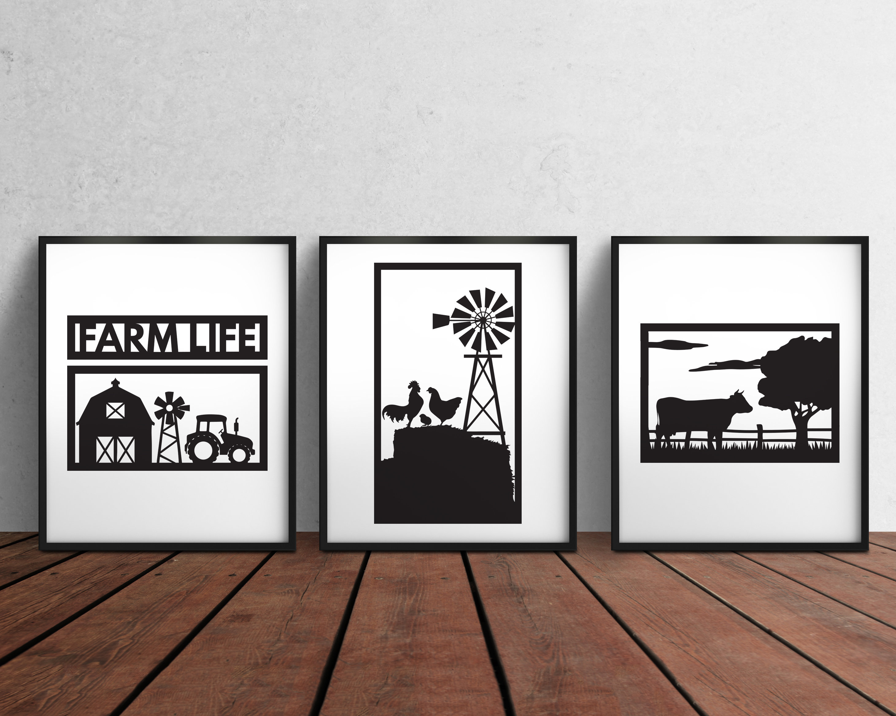 Farmhouse DXF Cut Files for CNC Laser Cut, Farm Life Svg Bundle Cricut ...