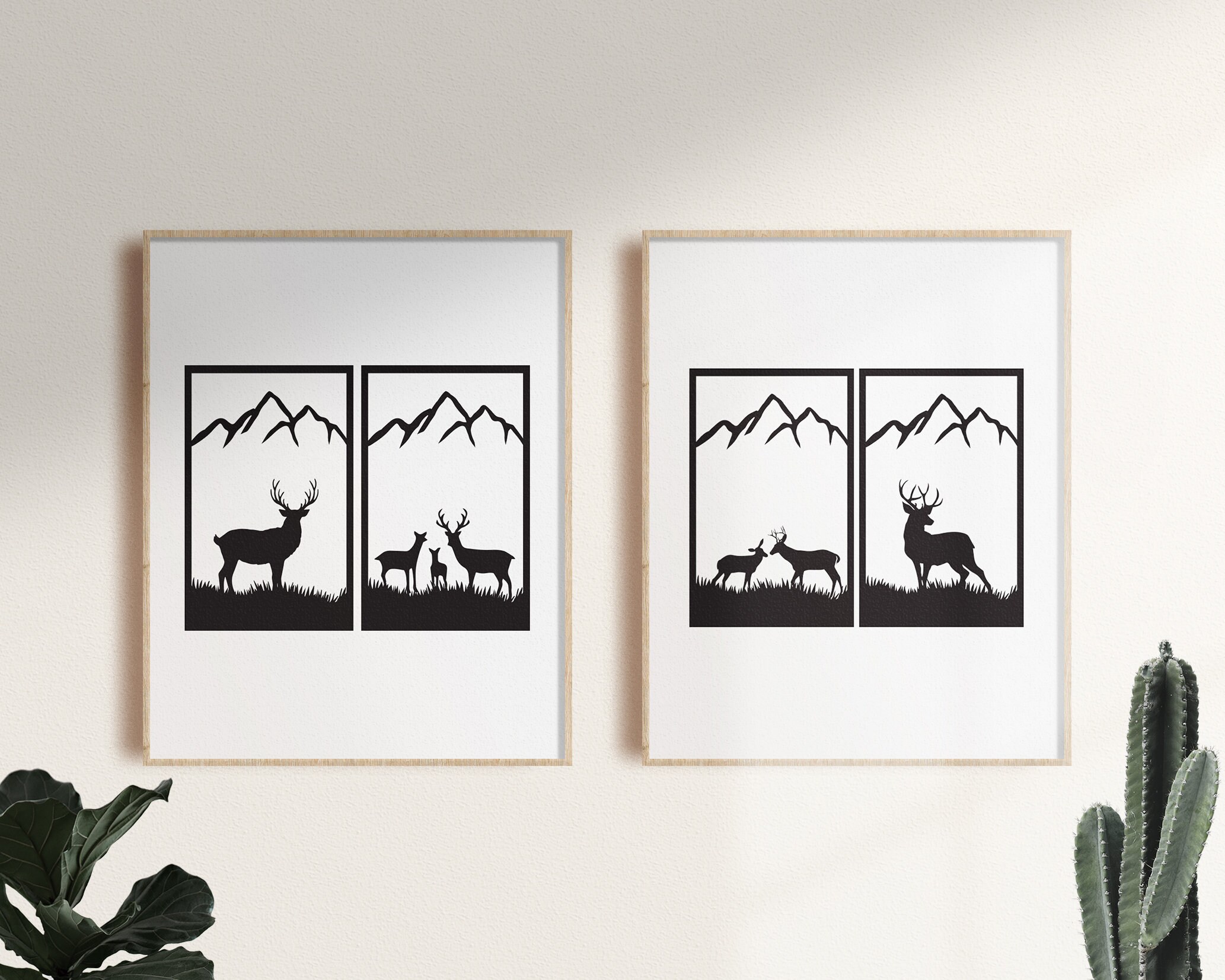 Lantern Panel SVG Deer Svg Bundle Cricut Buck Svg Doe Svg | Etsy Canada