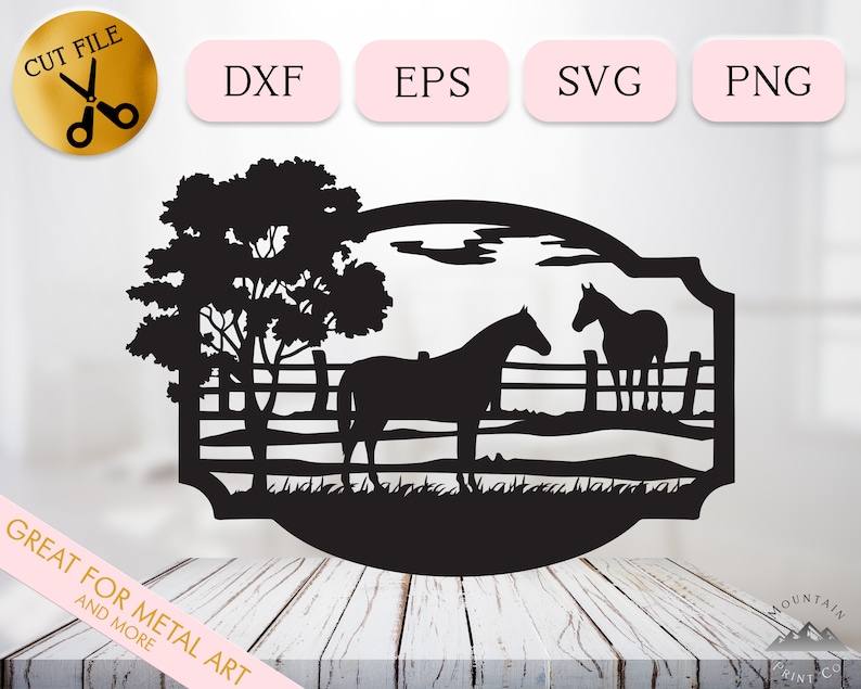 Field Horses Svg Vector Cut File Farm Horse Silhouettes - Etsy