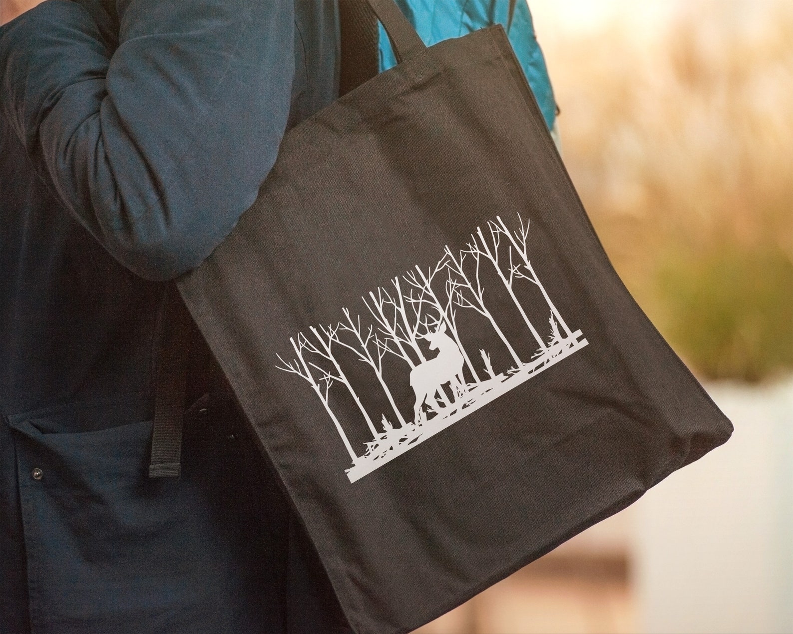 Fallen Tree SVG Wooded Path Svg Deer in Forest Svg Autumn - Etsy