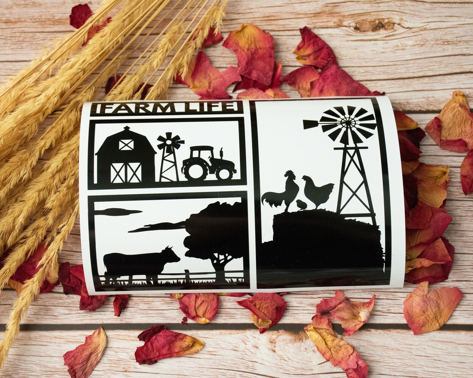 Farmhouse DXF Cut Files for CNC Laser Cut, Farm Life Svg Bundle Cricut ...