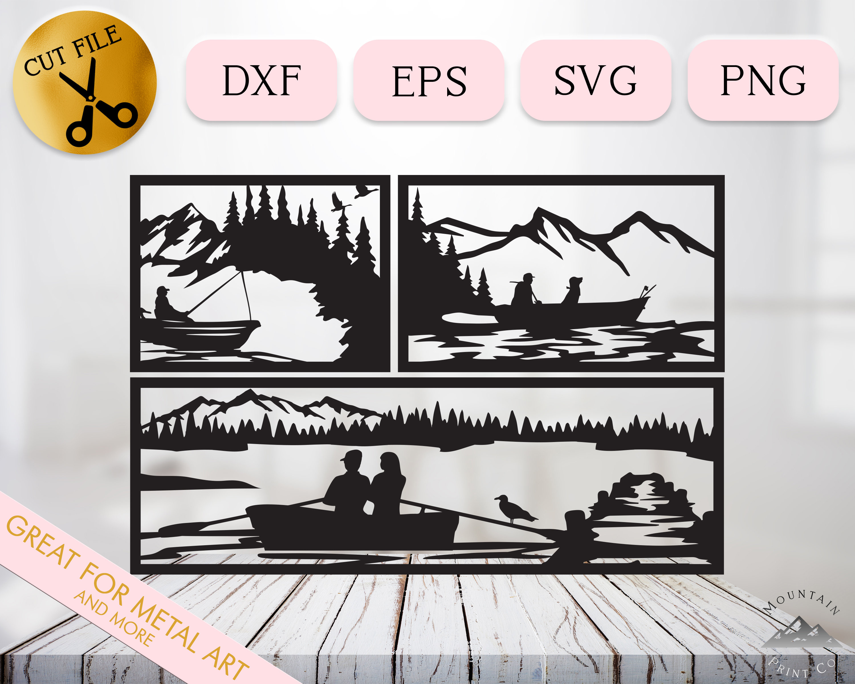 Fishing Svg Dxf Eps, Fishing Couple Silhouette, Fishing Sign Vector ...