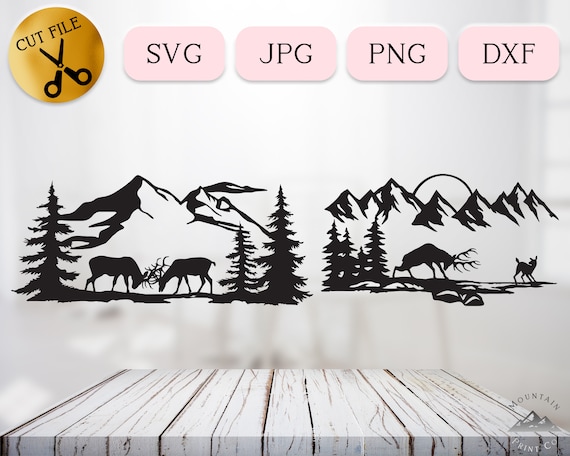 Bucks Fighting SVG Bundle Angry Deer Silhouette Entangled - Etsy