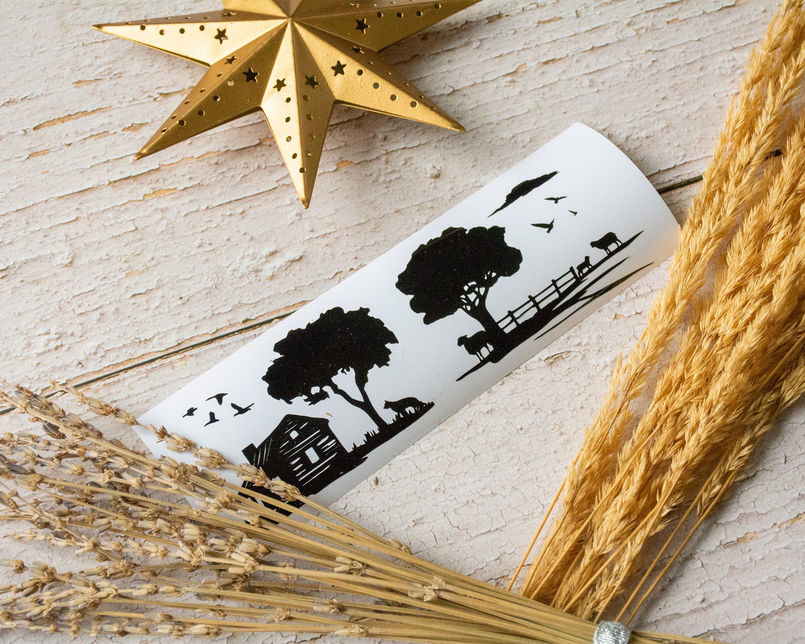 Acreage Scene Svg Bundle, Rural Country Life Svg, Sheep Ranch ...