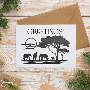 Elephant Family SVG Bundle, Safari Animal Scene, Safari Elephant ...
