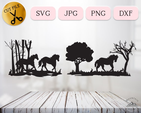 Horse and Rabbit Svg Scenes Horse With Bunny Clipart Easter - Etsy