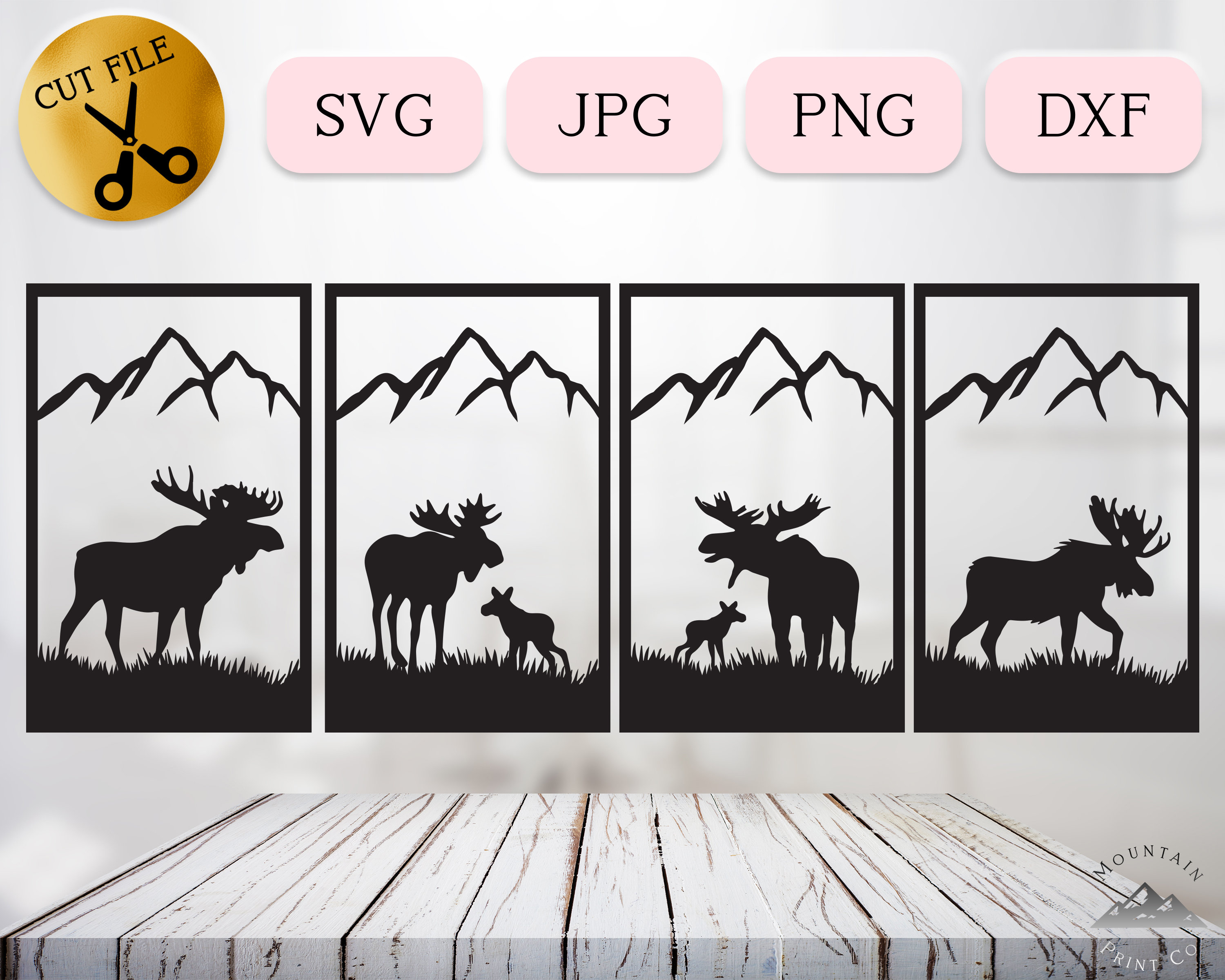 Baby Moose Silhouette