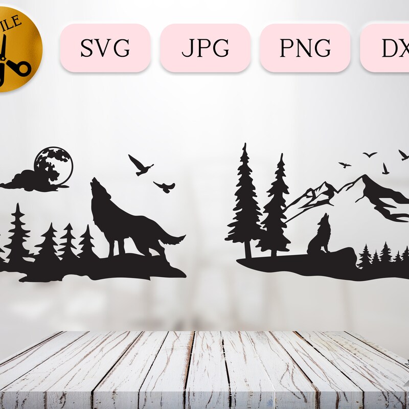 Wolf Howling at Moon - Etsy