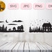 Rural Estate Svg, Snowing Deer Scene Silhouette, Winter Cabin Svg, Home ...