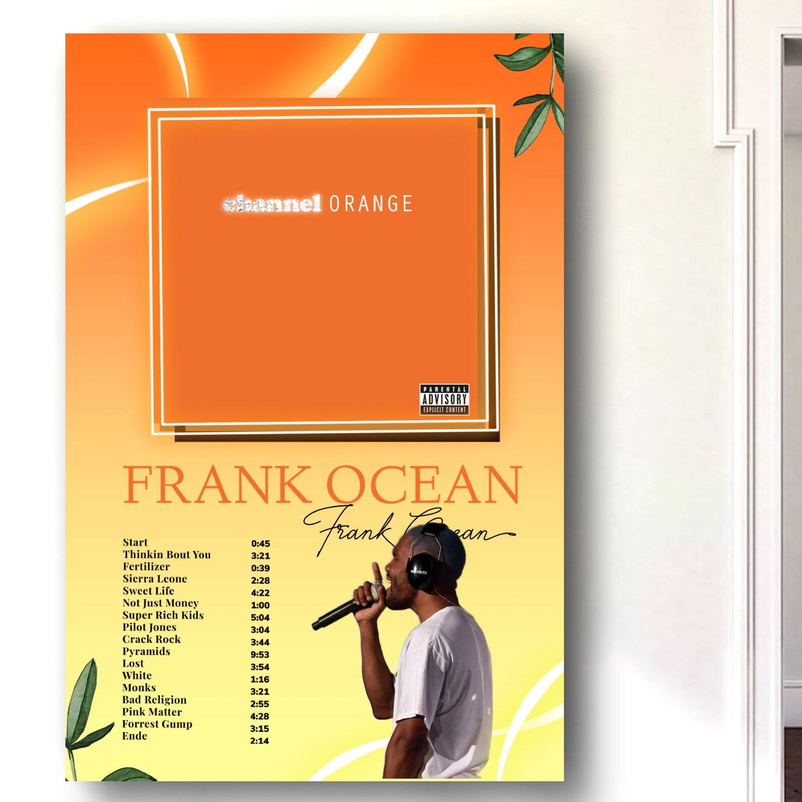 Frank Ocean Print Poster Music Poster Wall Art R&B | Etsy