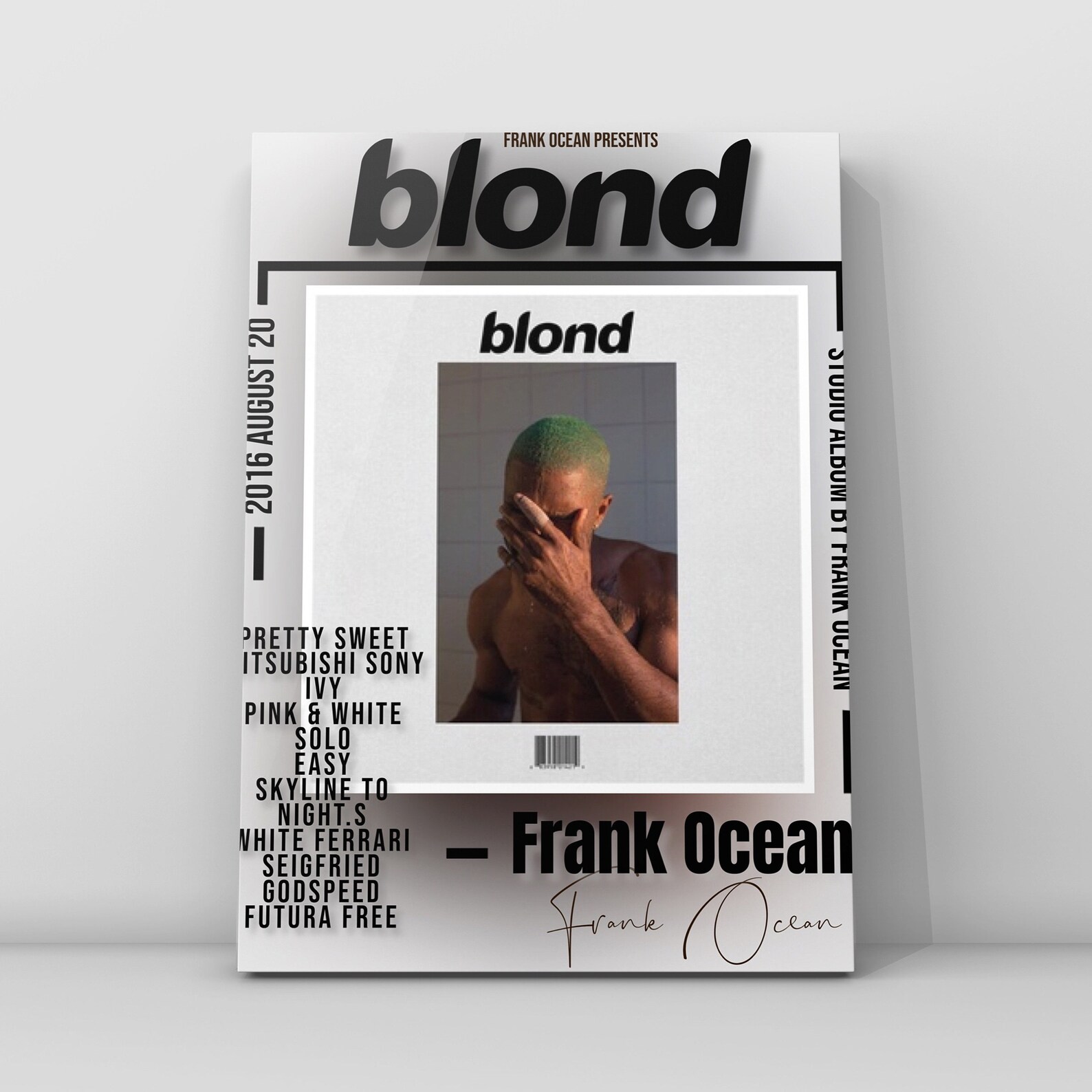 Frank Ocean Print Poster Music Poster Wall Art R&B | Etsy