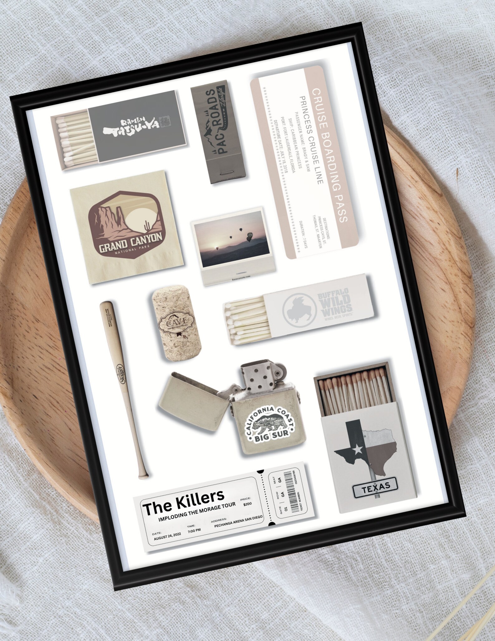 Neutral Toned Personalized Matchbox & Memories Print, PRINT ONLY - Etsy