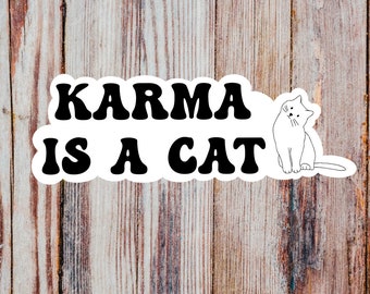 Karma Cat Sticker - Etsy