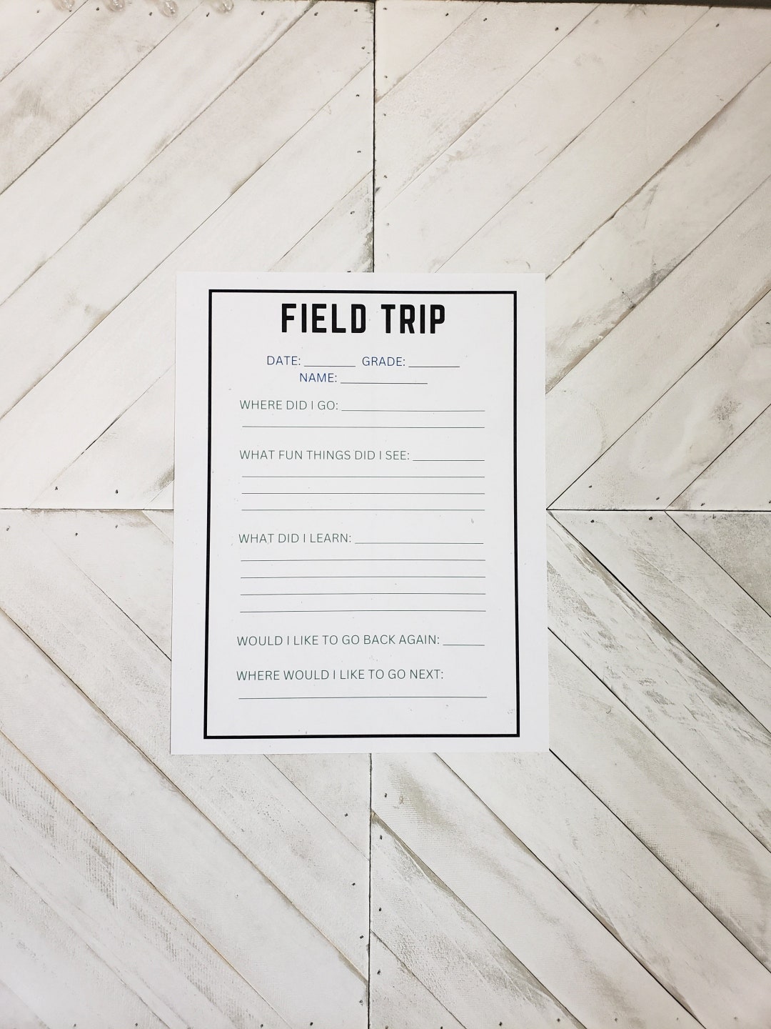 Field Trip Worksheets, Home School Elementary Field Trip Log, Home ...