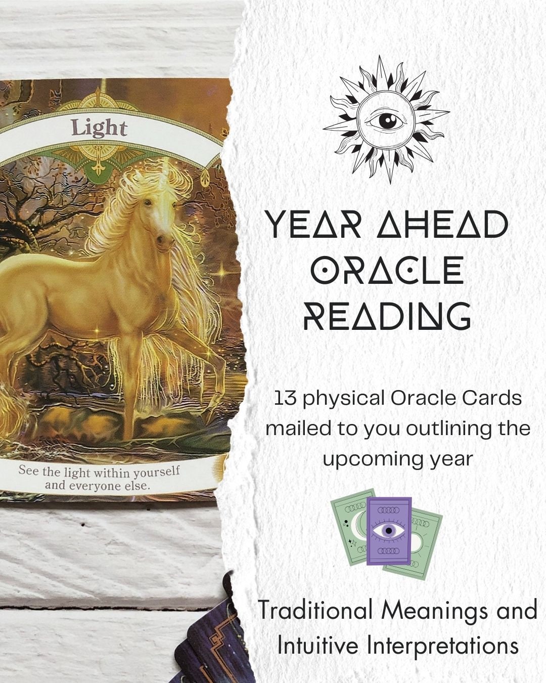 Personalized 13-card Oracle Card Reading for the Year Ahead Physical ...