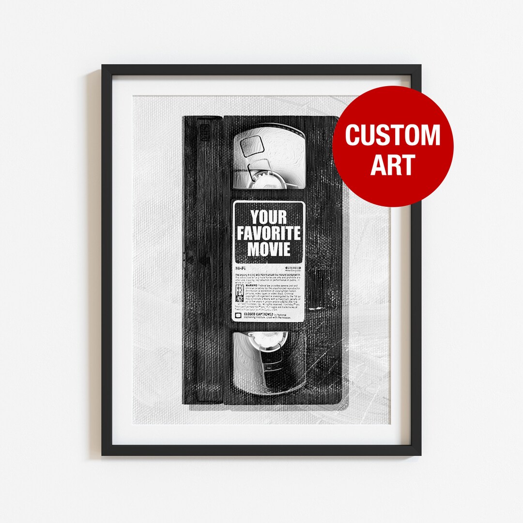 Custom VHS Tape Pop Art Painting, Downloadable Movies Art, 1980s ...