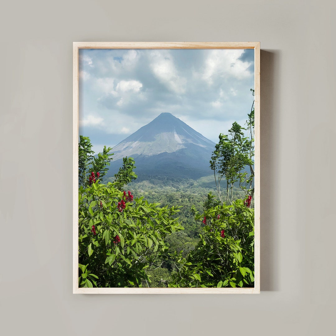 Arenal Volcano Digital Print, Costa Rica Volcano, La Fortuna Volcano ...