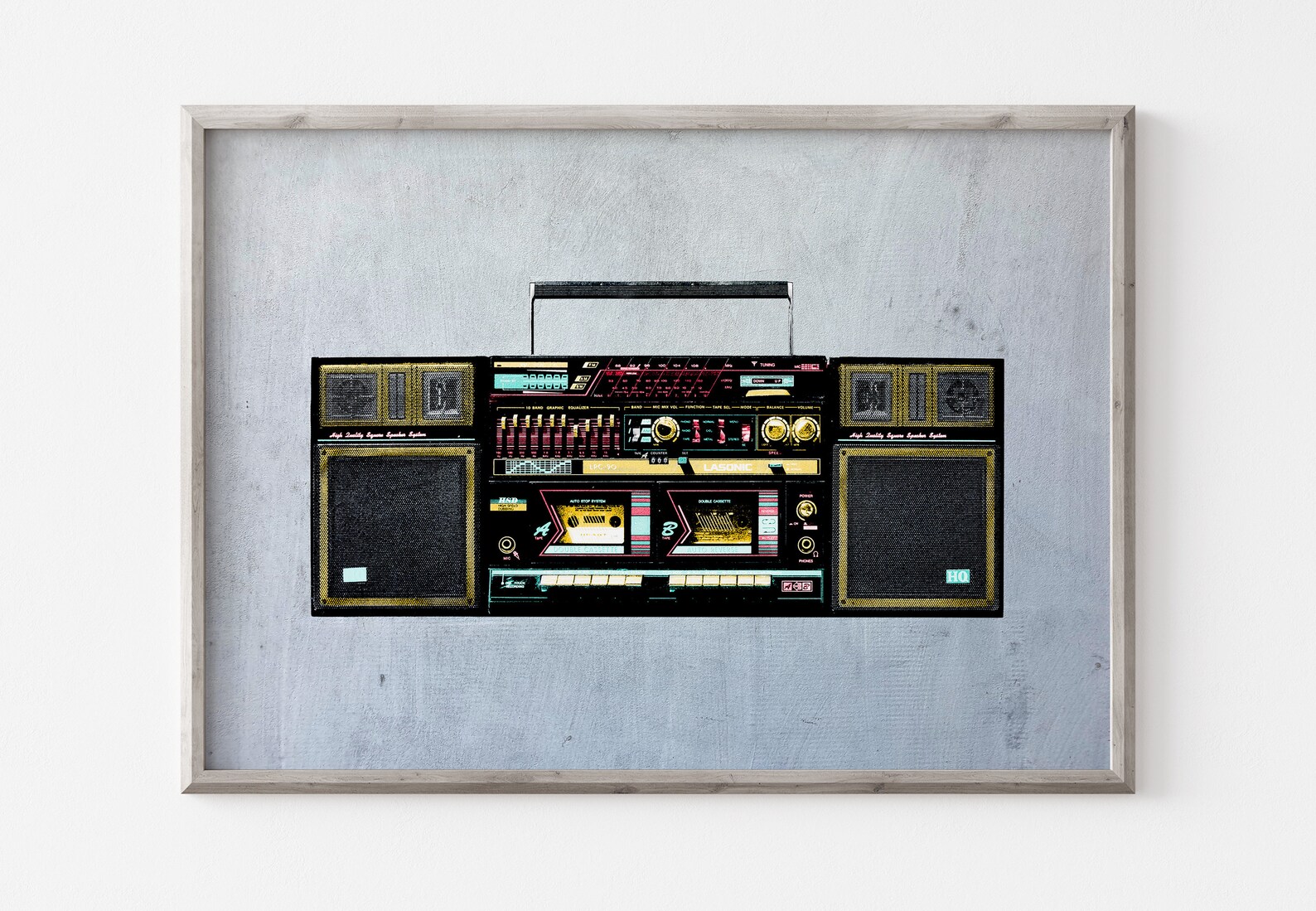 Boombox Wall Art, Boombox Poster, Cassette Tape Player, 1980s Wall Art ...
