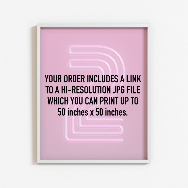 Alphabet Poster Monogram ART PRINT Neon Letter Wall Art Pop - Etsy