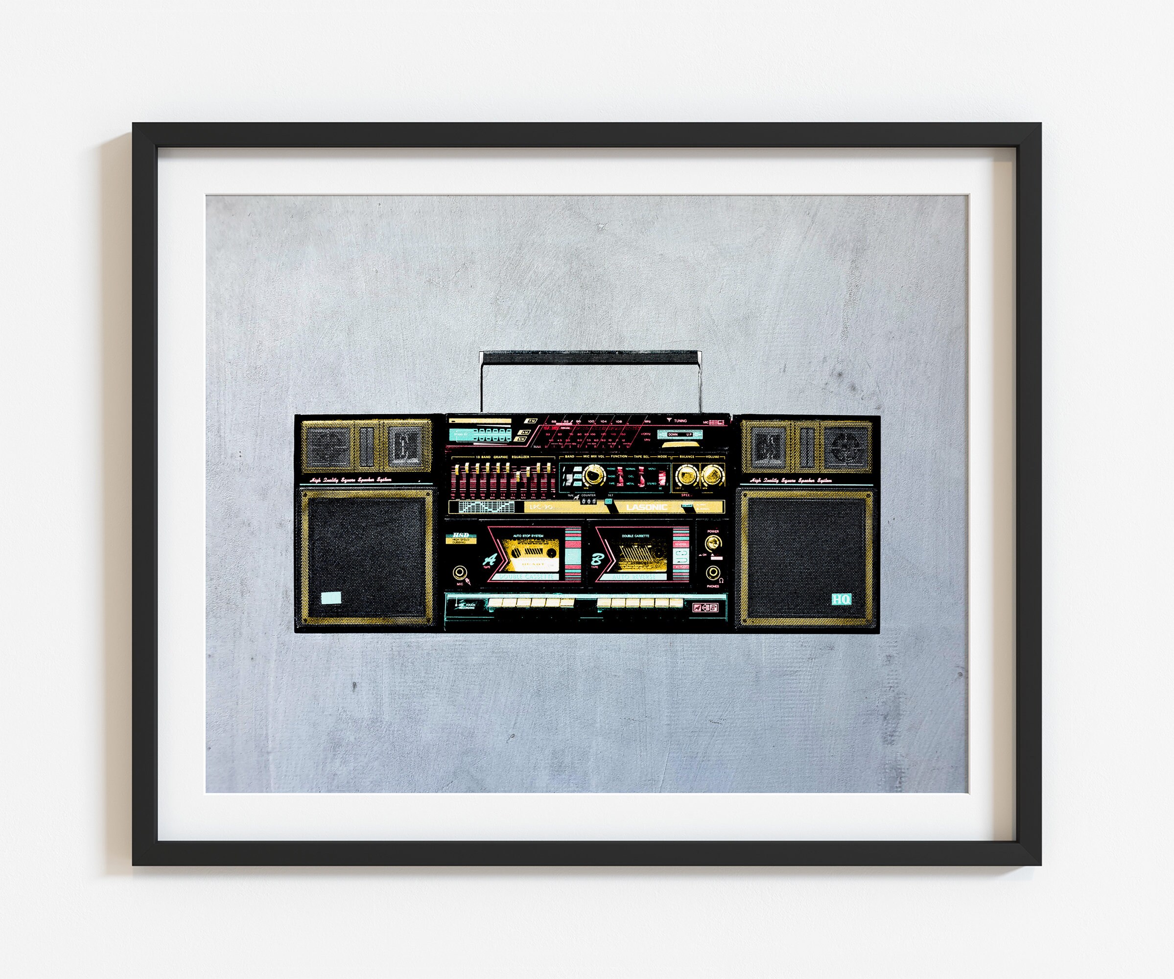 Boombox Wall Art, Boombox Poster, Cassette Tape Player, 1980s Wall Art ...