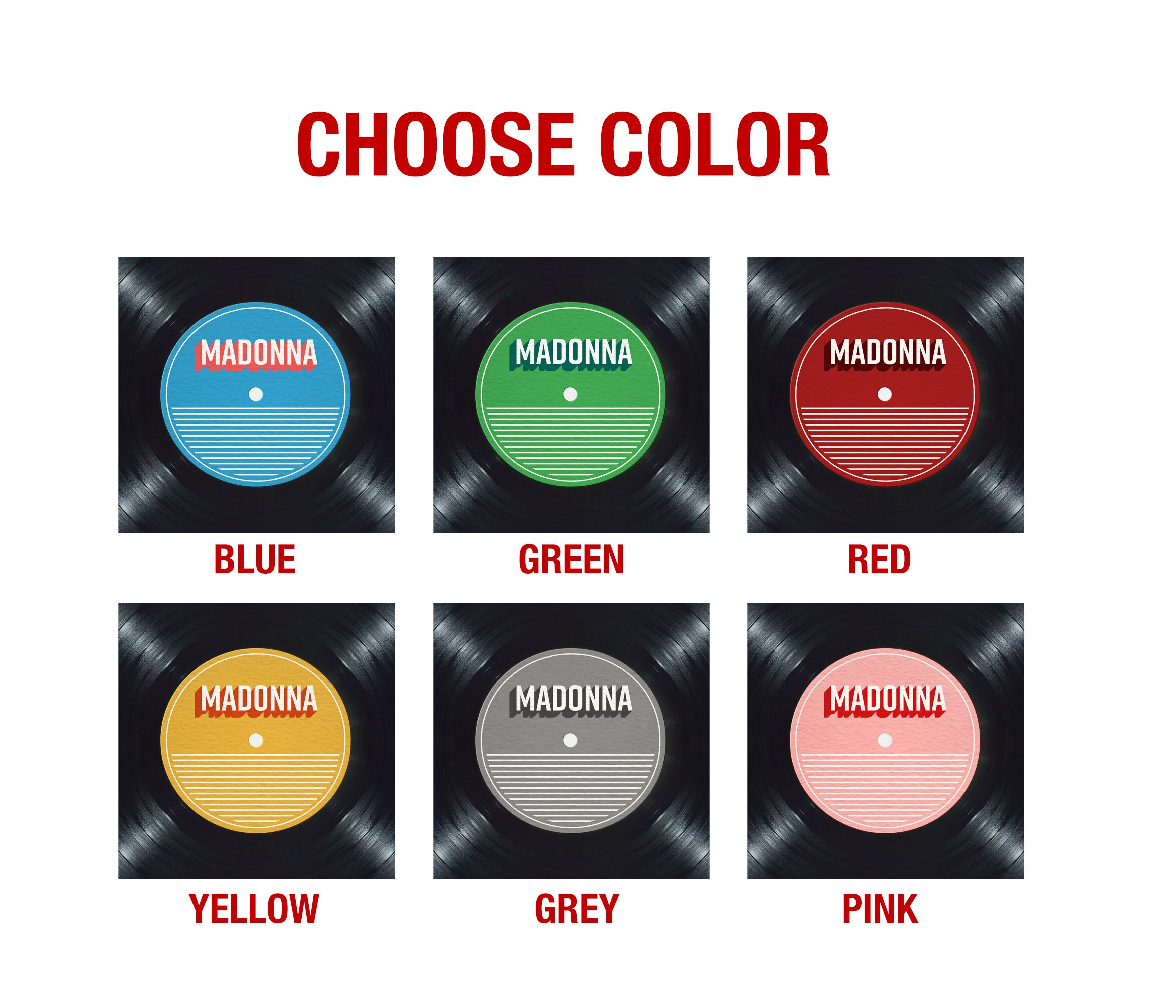 Custom Text Vinyl Record, Vinyl Mix Tape Pop Art, Personalized Record ...