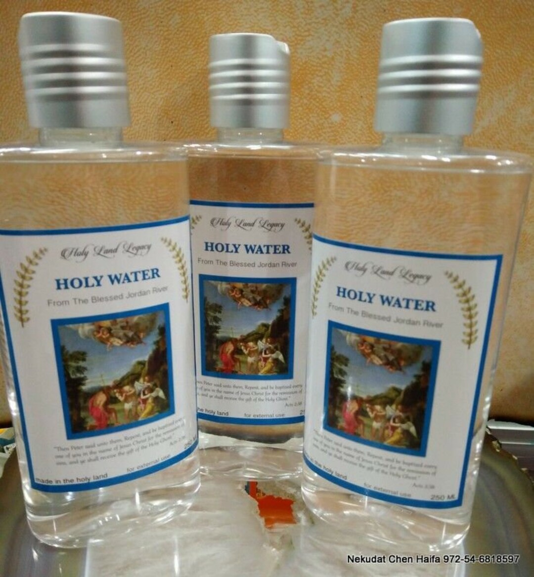 Holy Water Lot 3 Bottles From the Blessed Jordan River 250 Ml,8.45 Oz ...