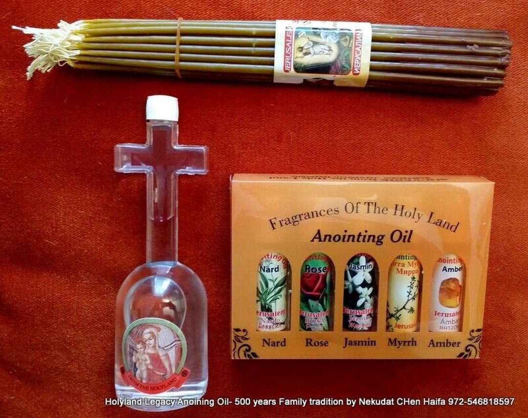 5 Holyland Legacy Anointing Oil Bible Fragrances Bottles Set,holy Water ...