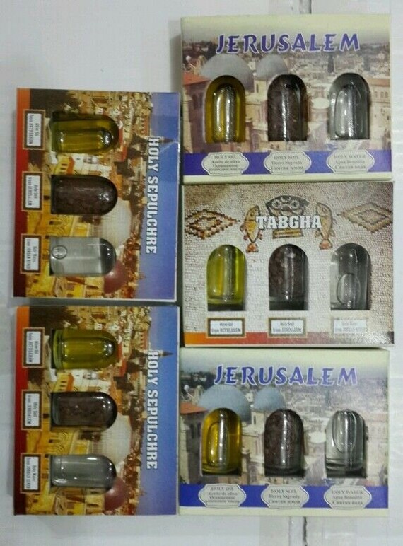 5 Holy Land Set blessed Holy Water Jordan River Holy Soil - Etsy