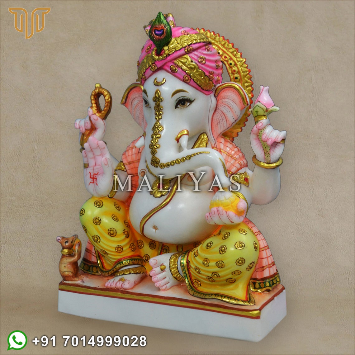 Marble Ganesha Murti White Marble Ganpati Murti Ganesh - Etsy