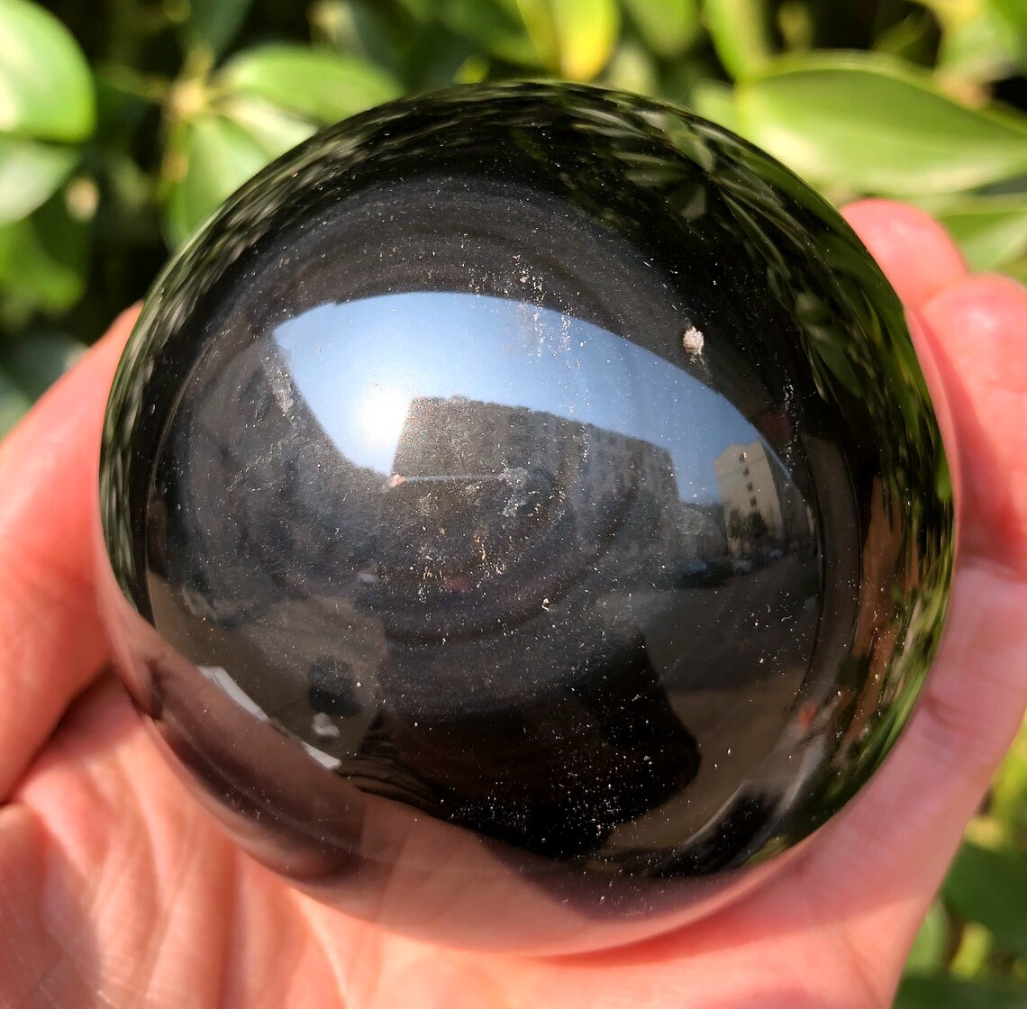 Extra Large Gold Sheen Obsidian Sphere/natural Black Obsidian - Etsy