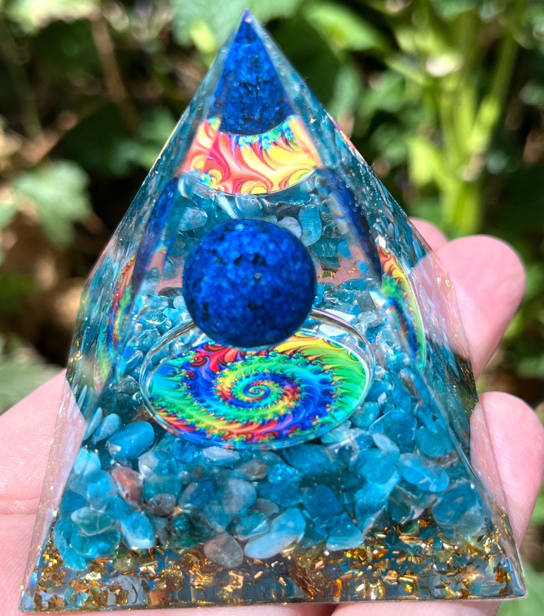 Fantasy Magic Dumortierite Sphere+agate Orgone/crystal Pyramid ...