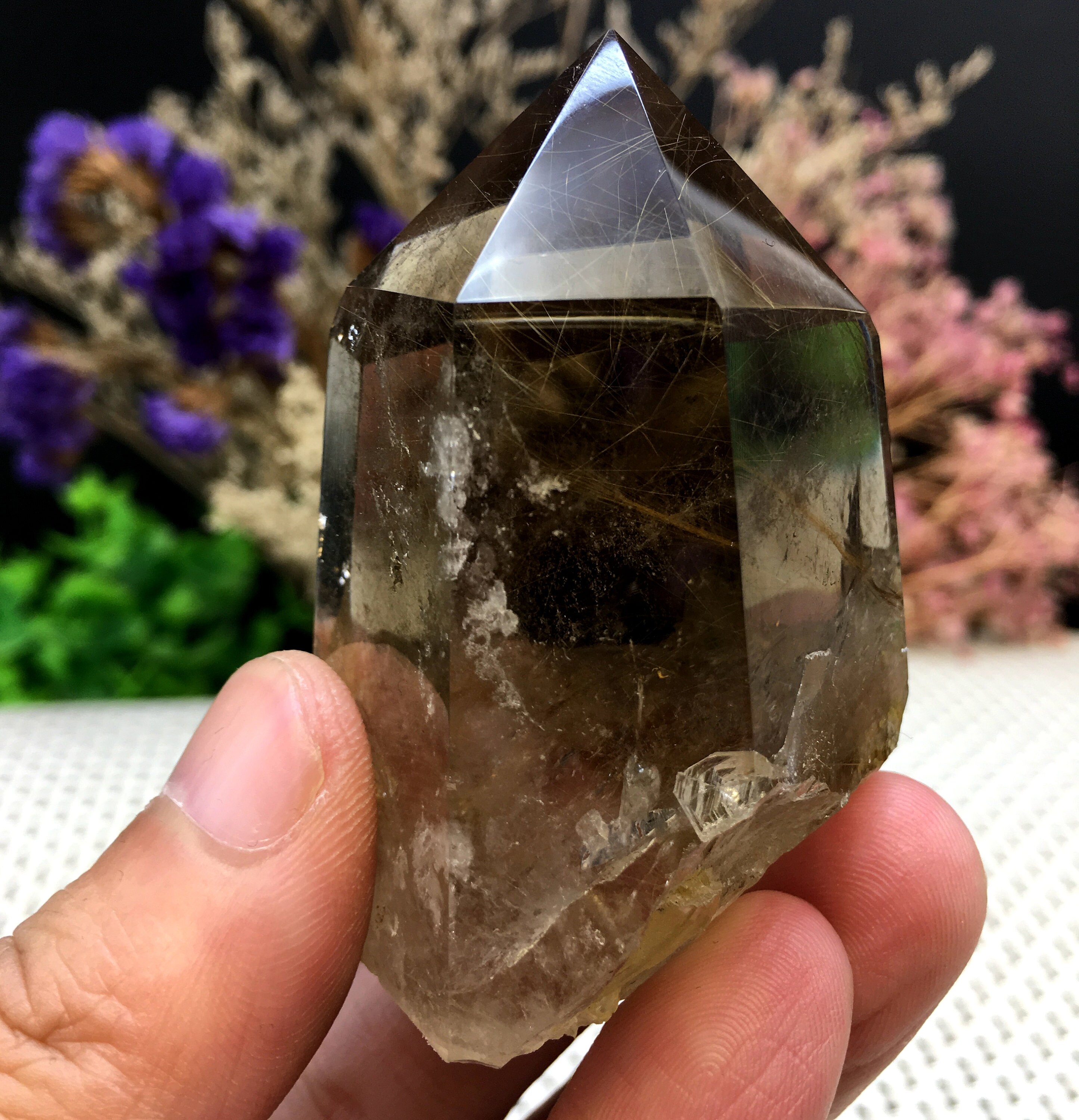 Rare Clear Golden Rutilated Inclusions Quartz Point/crystal - Etsy