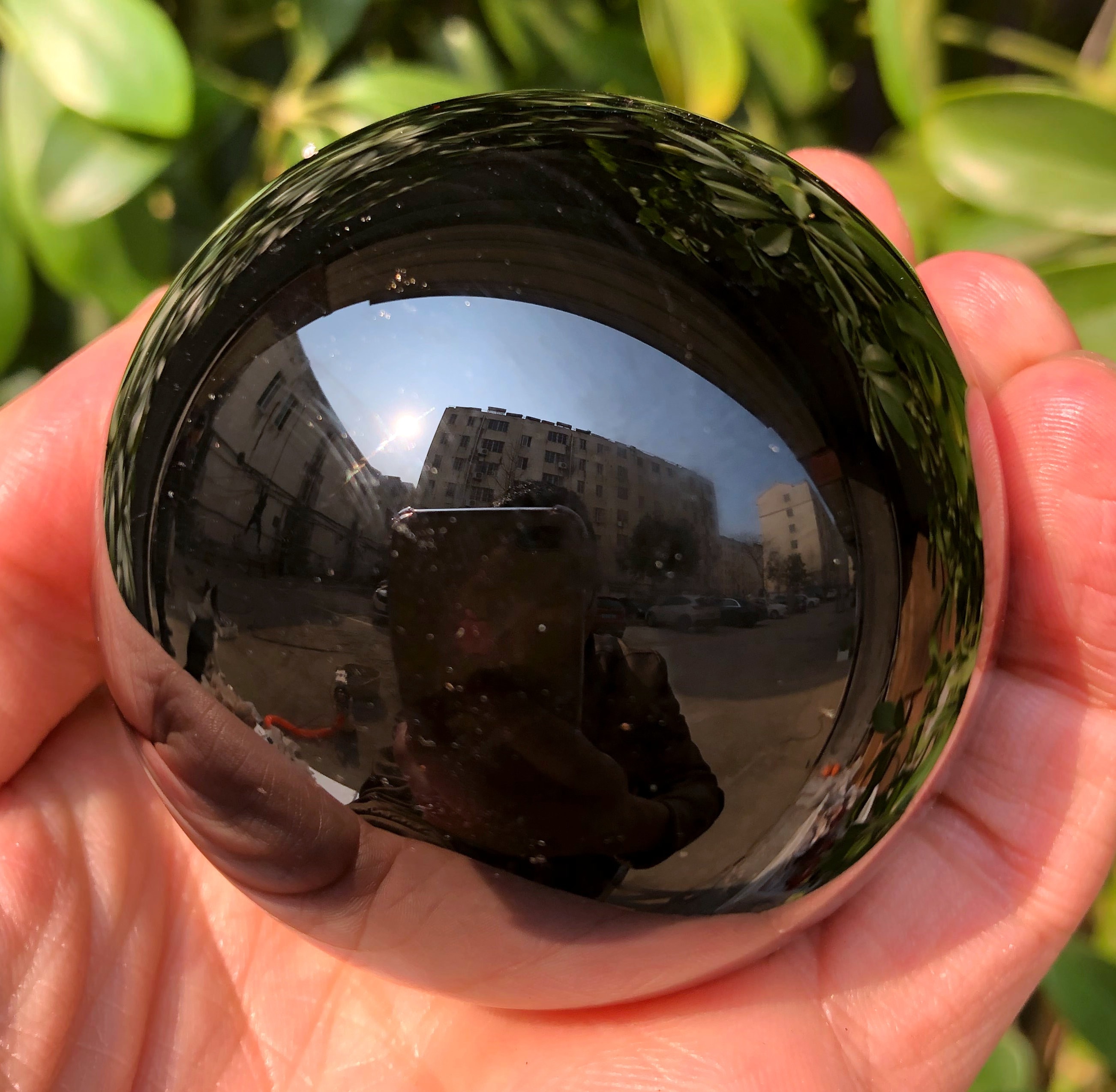 Extra Large Gold Sheen Obsidian Sphere/Natural Black Obsidian | Etsy