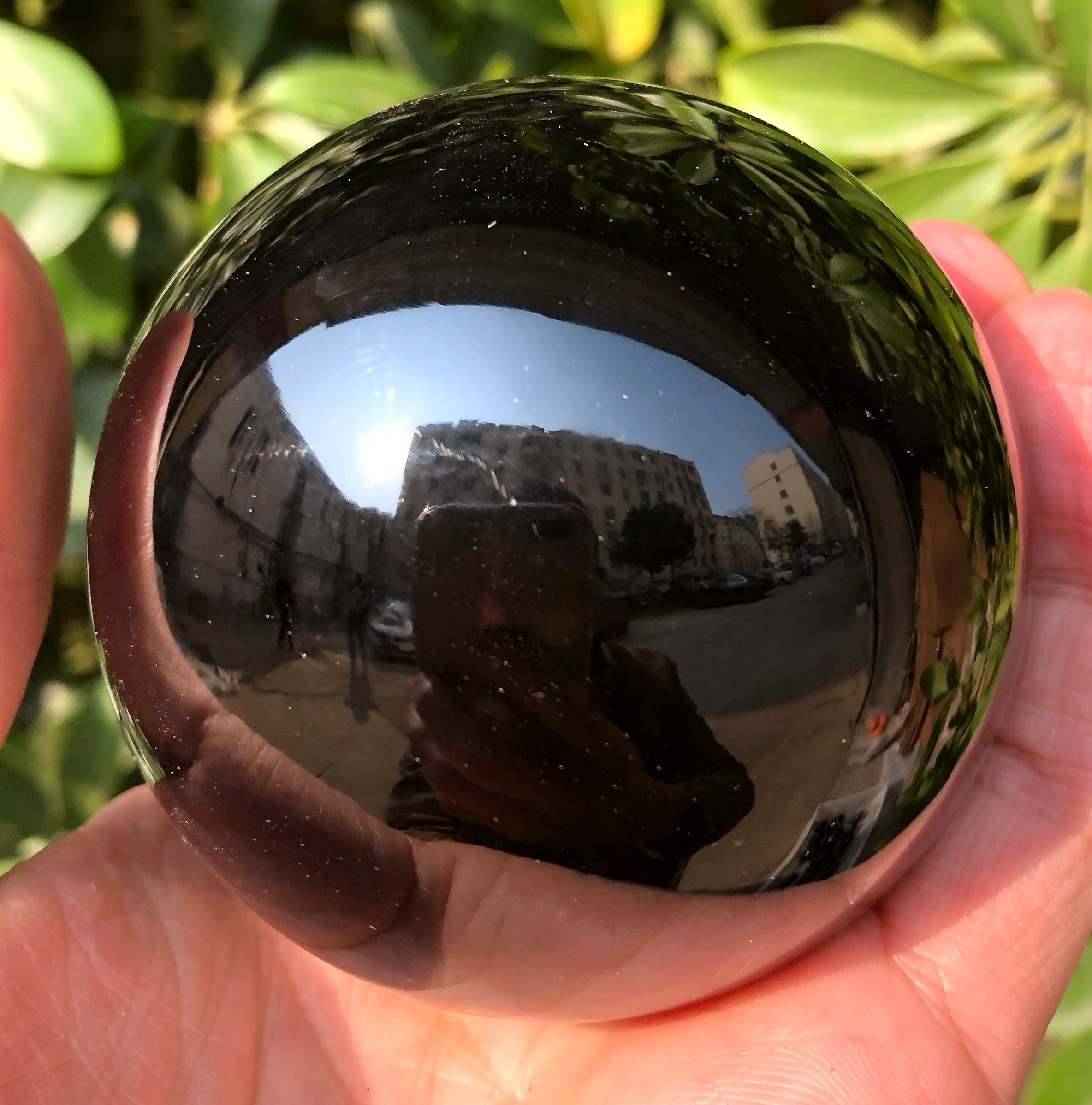 Extra Large Gold Sheen Obsidian Sphere/natural Black Obsidian Sphere ...