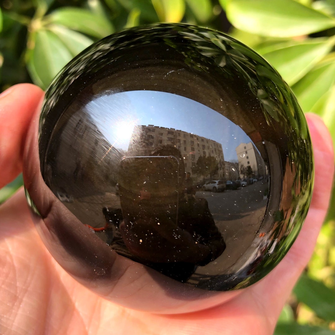Extra Large Gold Sheen Obsidian Sphere/natural Black Obsidian Sphere ...