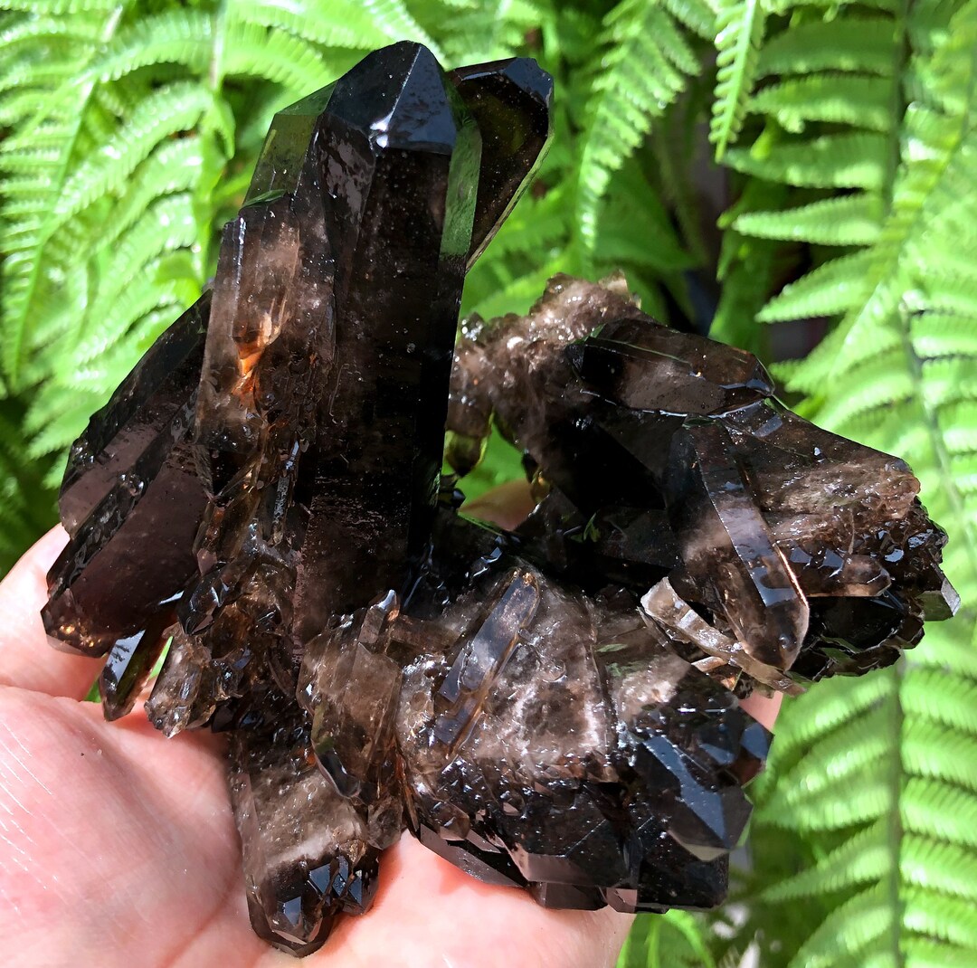 Top Large Raw Black Crystal Cluster/black Quartz Cluster/quartz Cluster ...