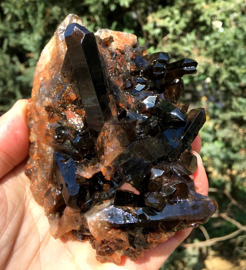 Top Large Raw Black Crystal Cluster/black Quartz Cluster/quartz Cluster ...