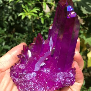 Aura Purple Quartz Crystal Cluster/angel Aura Quartz Crystal Cluster ...
