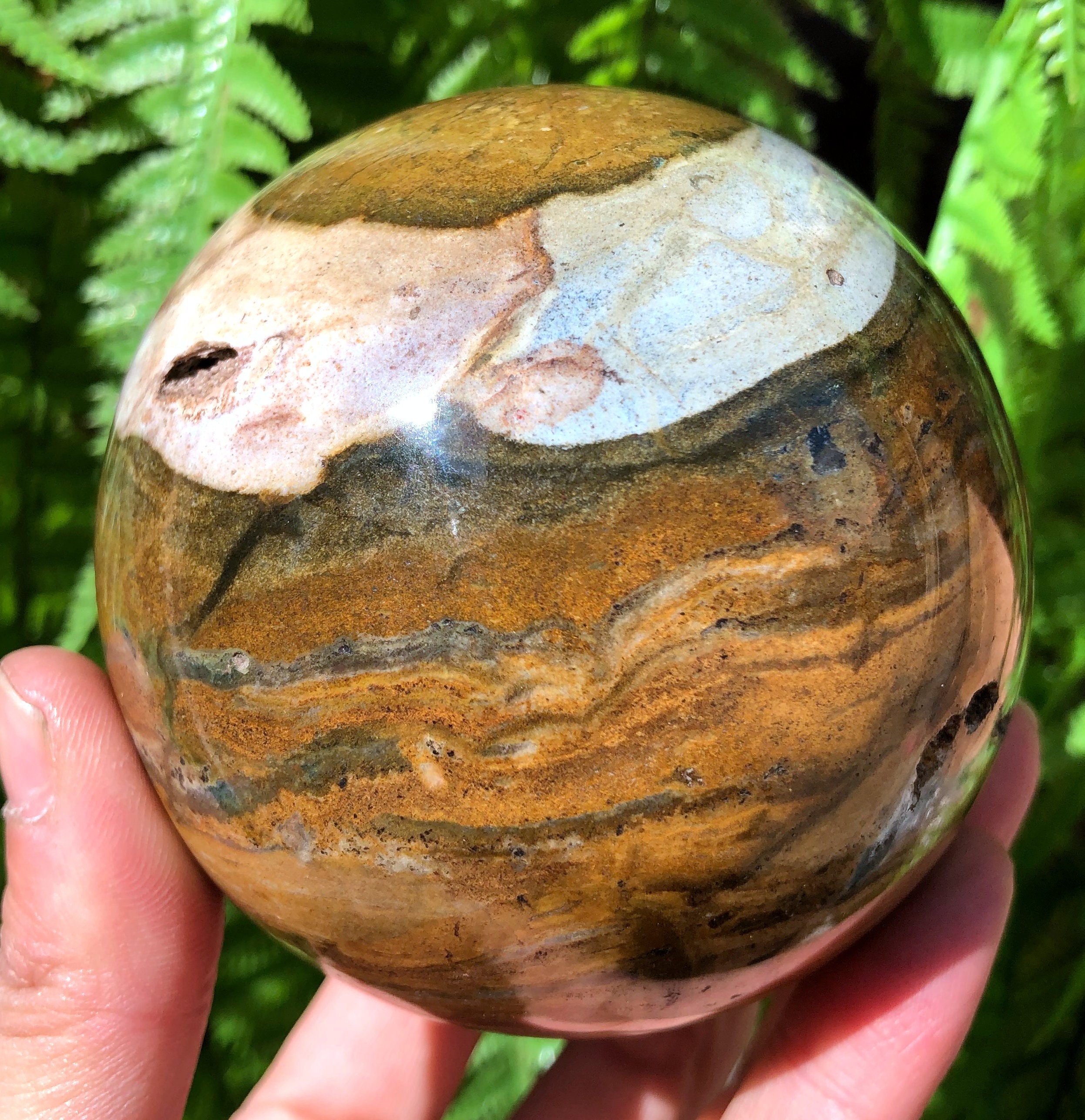 Natural Ocean Jasper Sphere /Natural Ocean Jasper | Etsy