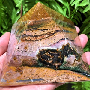 Natural Ocean Jasper Pyramid/natural Ocean Jasper Tower/tumbled ...