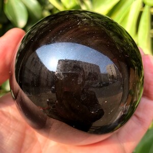 Extra Large Gold Sheen Obsidian Sphere/natural Black Obsidian Sphere ...