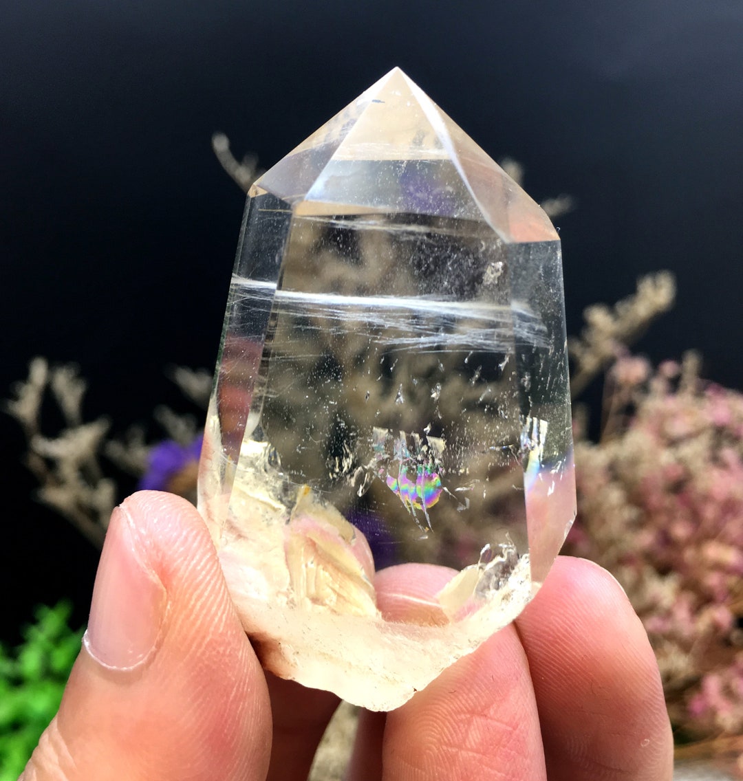 Rare Clear Golden Rutilated Inclusions Quartz Point/crystal Tower/gold ...