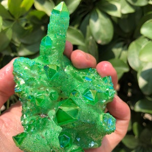 Aura Green Quartz Crystal Cluster/angel Aura Quartz Crystal Cluster ...