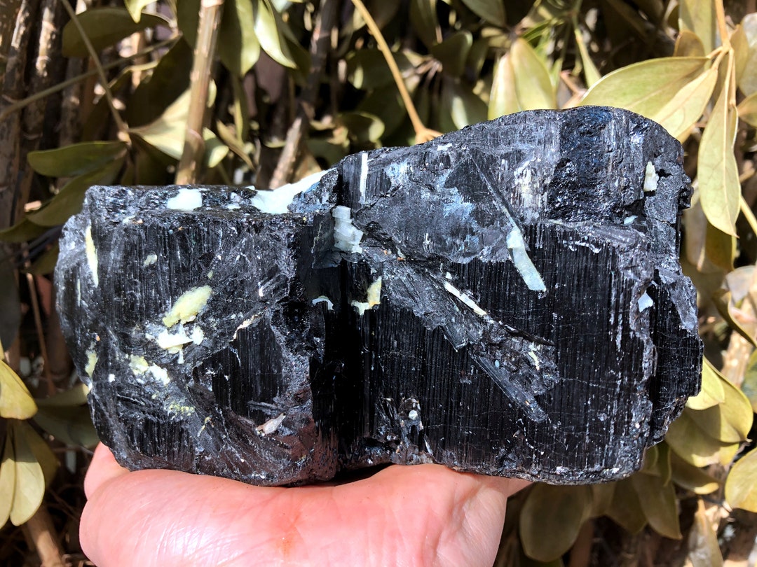 Piedra de turmalina negra cruda natural grande de alta calidad/cuarzo ...